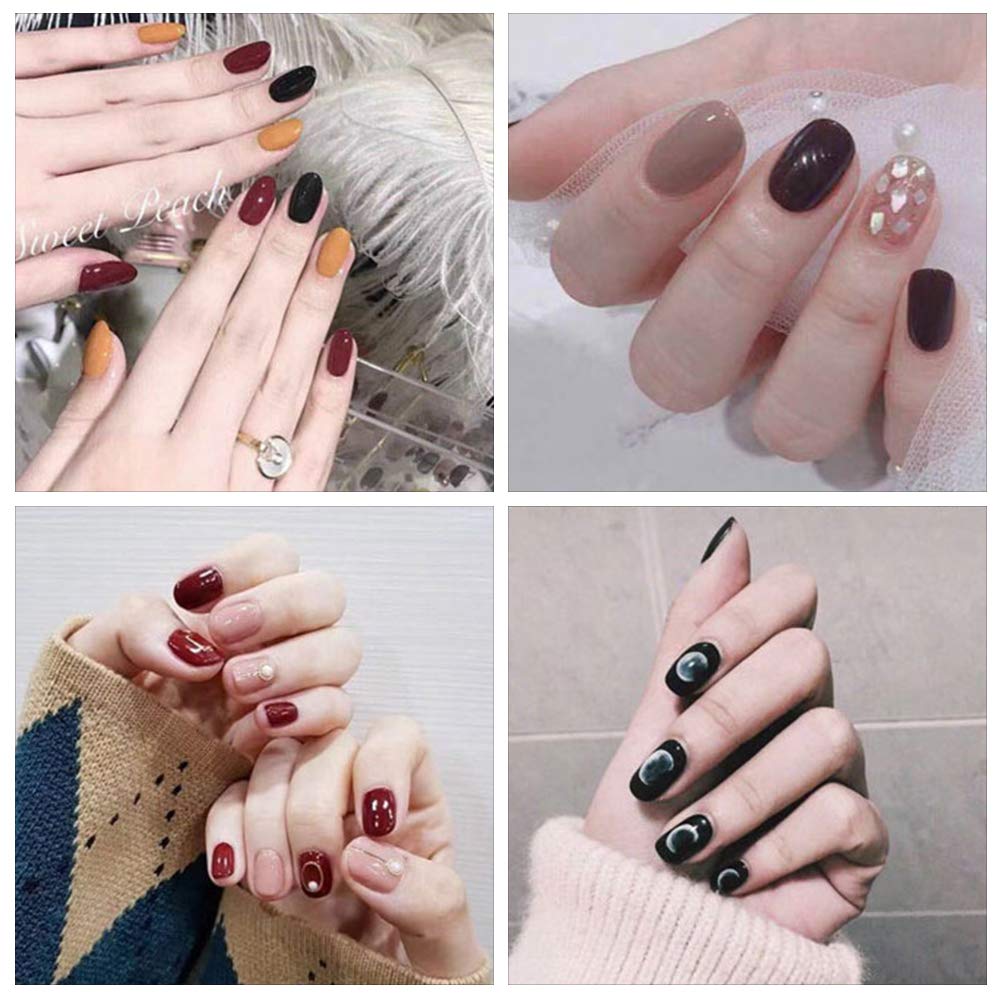 14 Sheets Nail Wraps Full Nail Art Polish Stickers,Self-Adhesive Nail Art Decals Strips Manicure Kits Nail Art Designs