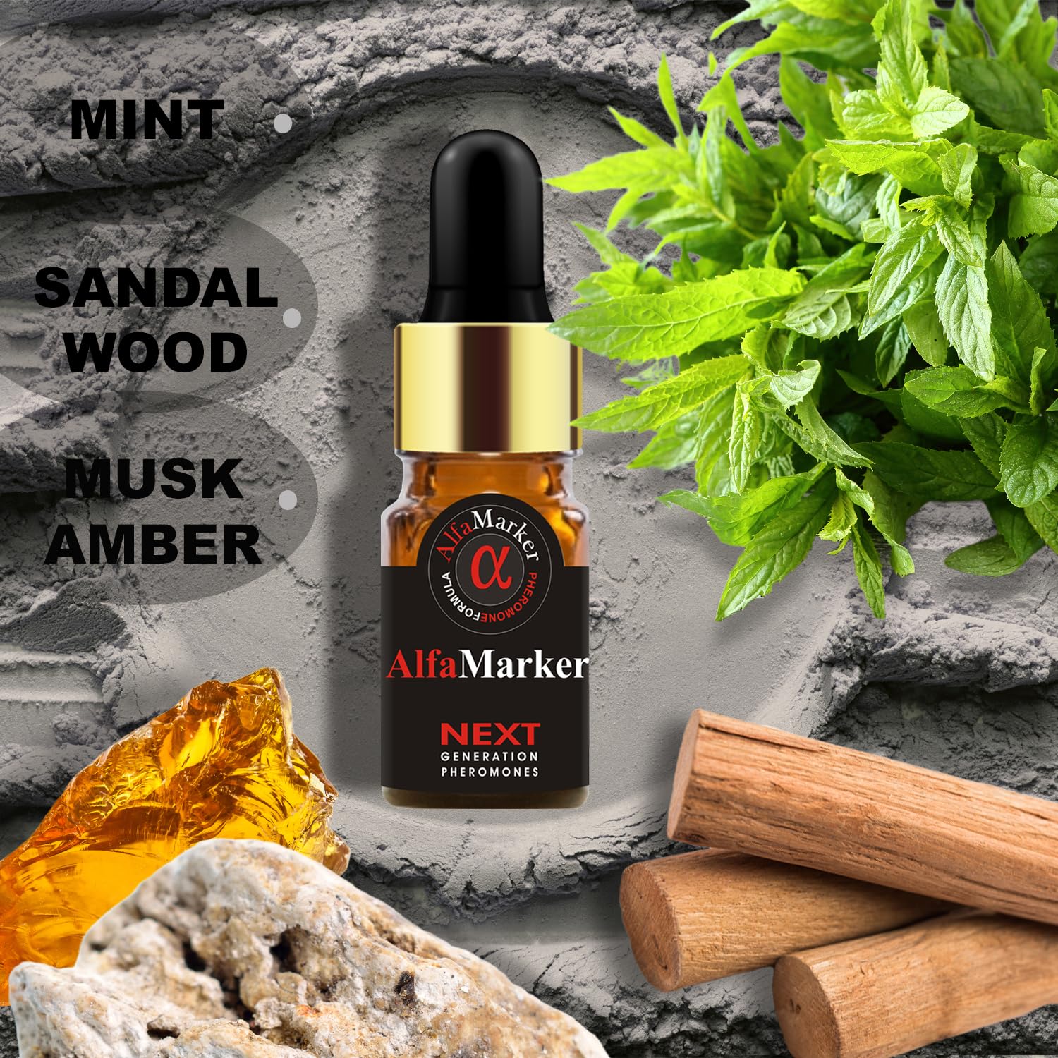 ALFAMARKER Pheromone Cologne for Men - Pheromones Oil Perfume for Men - Feromonas para Hombres - Alluring Fragrance - Premium Scent - 5ml Travel Size Dropper