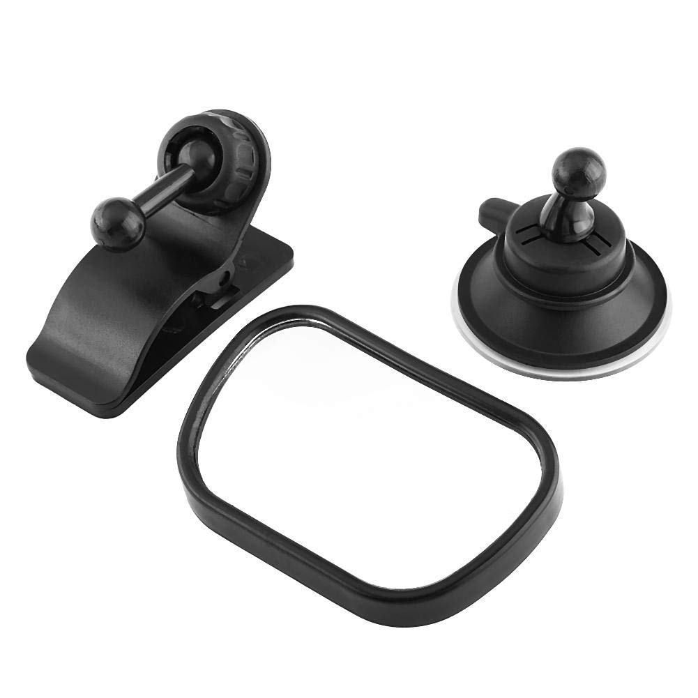 Aramox Baby Mirror,1Pc Adjustable Car Baby Child Back Seat Rear View Safety Mirror With Suction Cup Clip Black