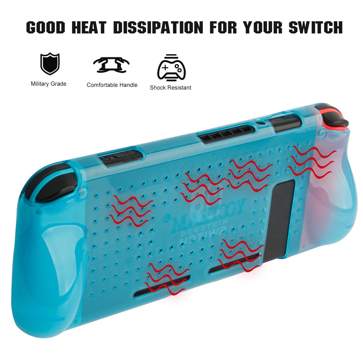 Airmate Switch Carrying Case Compatible with Nintendo Switch/Switch OLED (Blue)