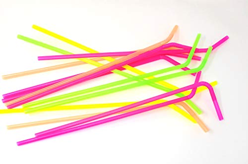 17 Inch Mammoth Bendy Straws - ASSORTED NEON (Pack of 200) (2)