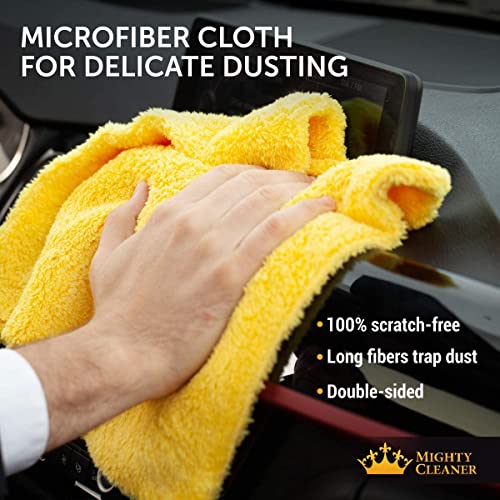 Edgeless Microfiber Towels for Cars – 6 Pk - 12”x12” Сar Detailing Towels – Reusable Car Wash Towels – Best for Scratch-Free Car Interior Cleaning
