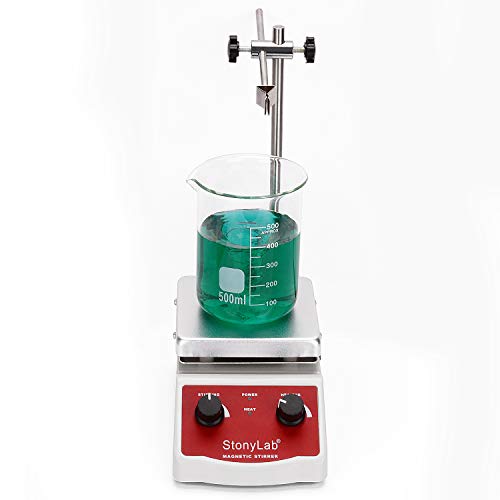 stonylab SH-2 Hotplate Magnetic Stirrer with Dual Control and Hot Plate, Rated Power 180W, 110V