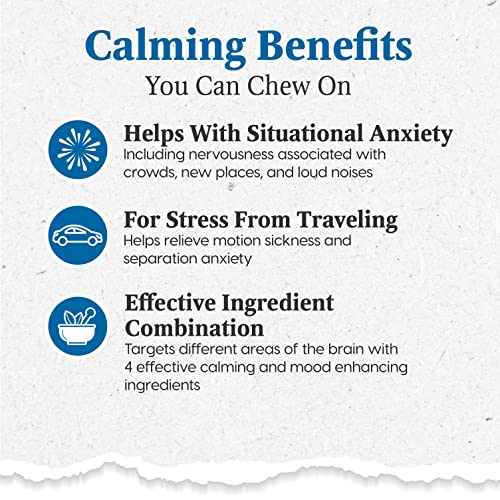 Ark Naturals Happy Traveler Soft Chews, Natural Calming Treats for Dogs and Cats, Reduces Anxious and Nervous Behavior, 75 Count