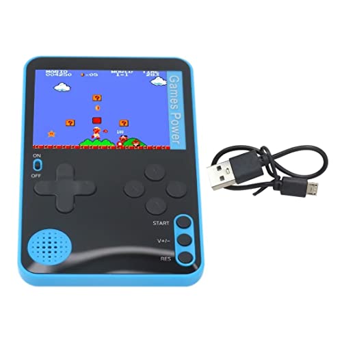 2.4 Inches Screen Handheld Game Consoles, Retro Mini Game Player with 500 Classic FC Games, Good Present for Kids, Xmas Gift Mix Colors (Blue)