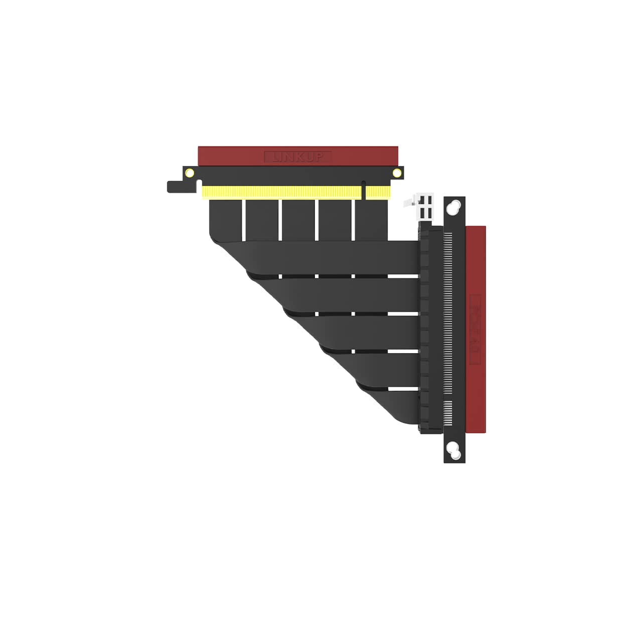 SSUPD Compatible Riser Flachband-Kabel - PCIe 4.0, 140mm, Schwarz
