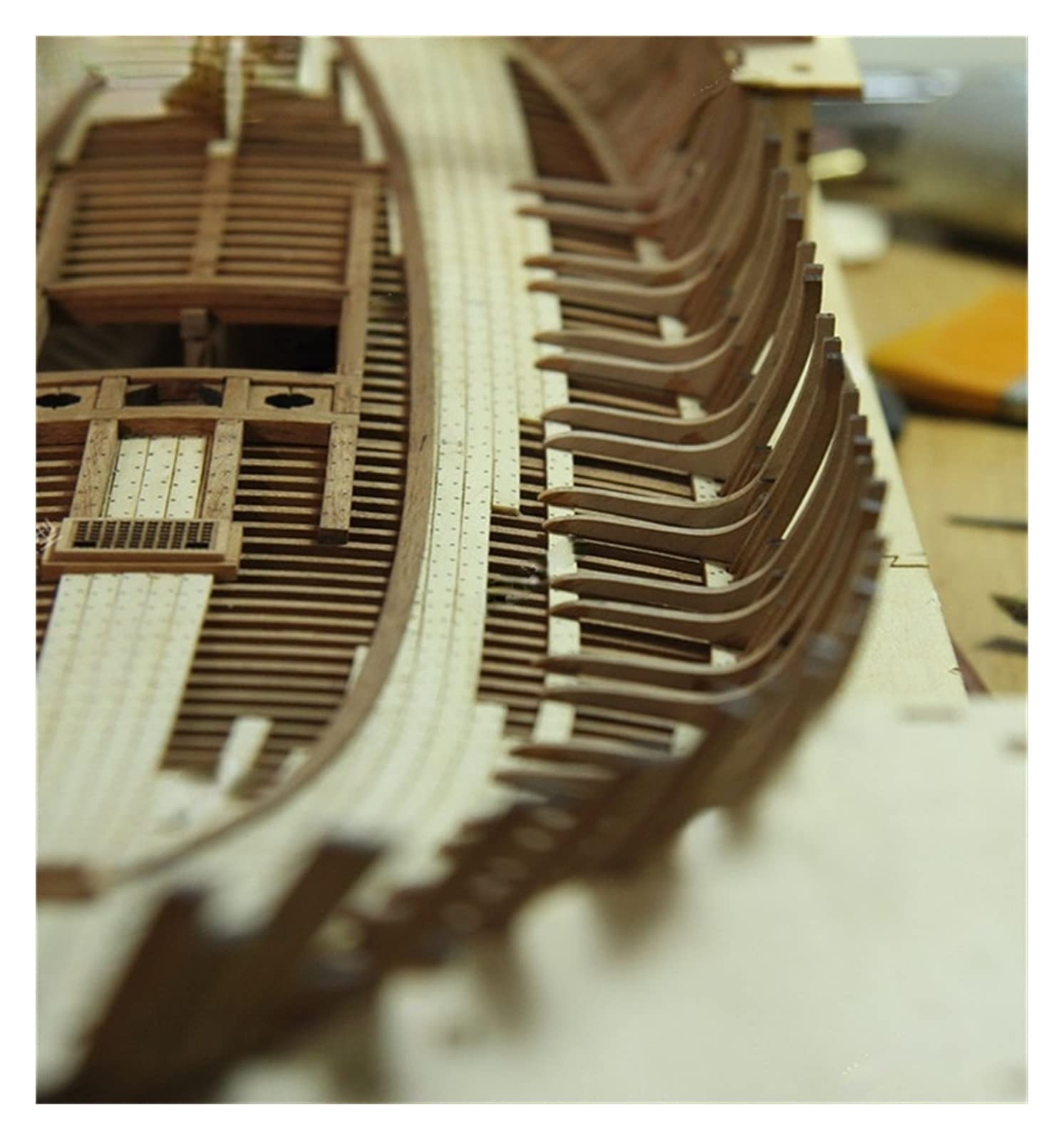 3D Model Space Sense 1/48 Full Rib Shark Le Requin Sailboat Model Kit Wooden DIY Handmade Boat Model Puzzle Sailing Theme Party