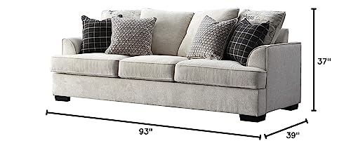Acanva Luxury Contemporary Chenille Living Room Sofa, Couch, Cream