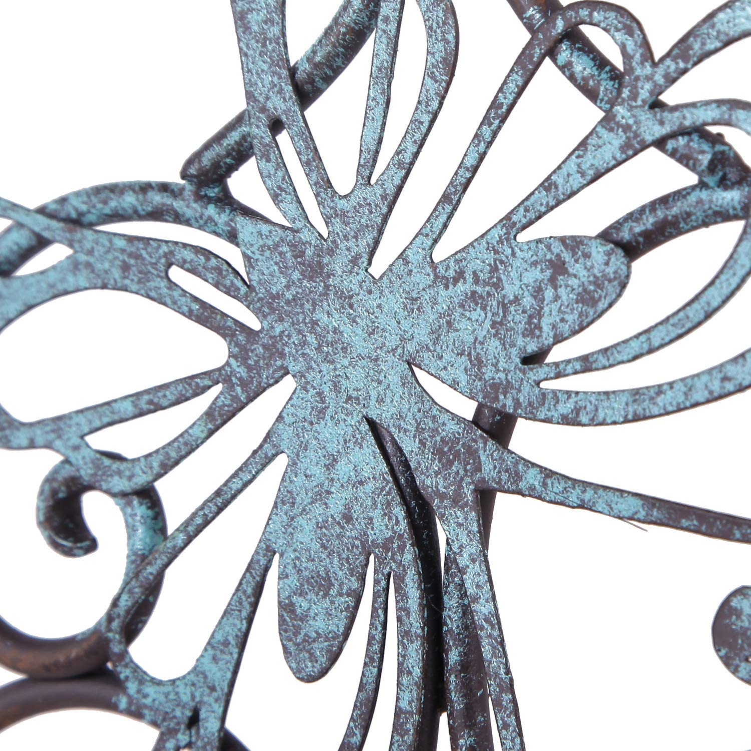 Adeco Metal Butterfly Scroll Wall Sculpture 26.5" Wall Art Decor Hang Indoor Outdoor for Home, Bedroom, Living Room, Office, Garden