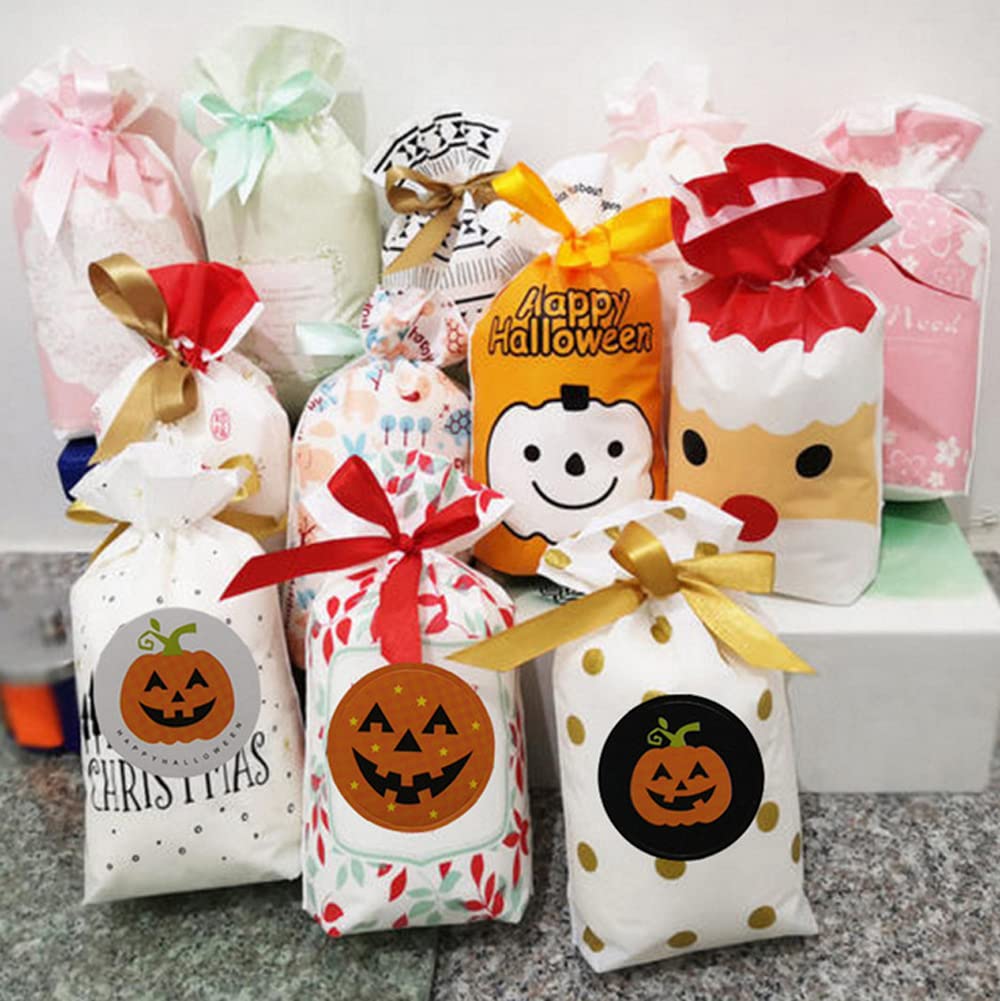 120 pcs Halloween Sealing Sticker Ghost Pumpkin Stickers Adhesive Label Stickers Round Sealing Decals Candy Bag Gifts Wrapping Stickers Packaging Envelope Seals