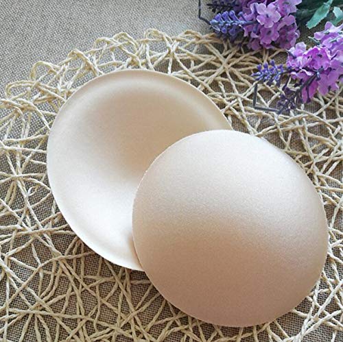 2 Pairs Removable Round Shape Sponge Bra pad Breathable Bra Push Up Bra Breast Insert Pads Breast Enhancers Shaper (White)