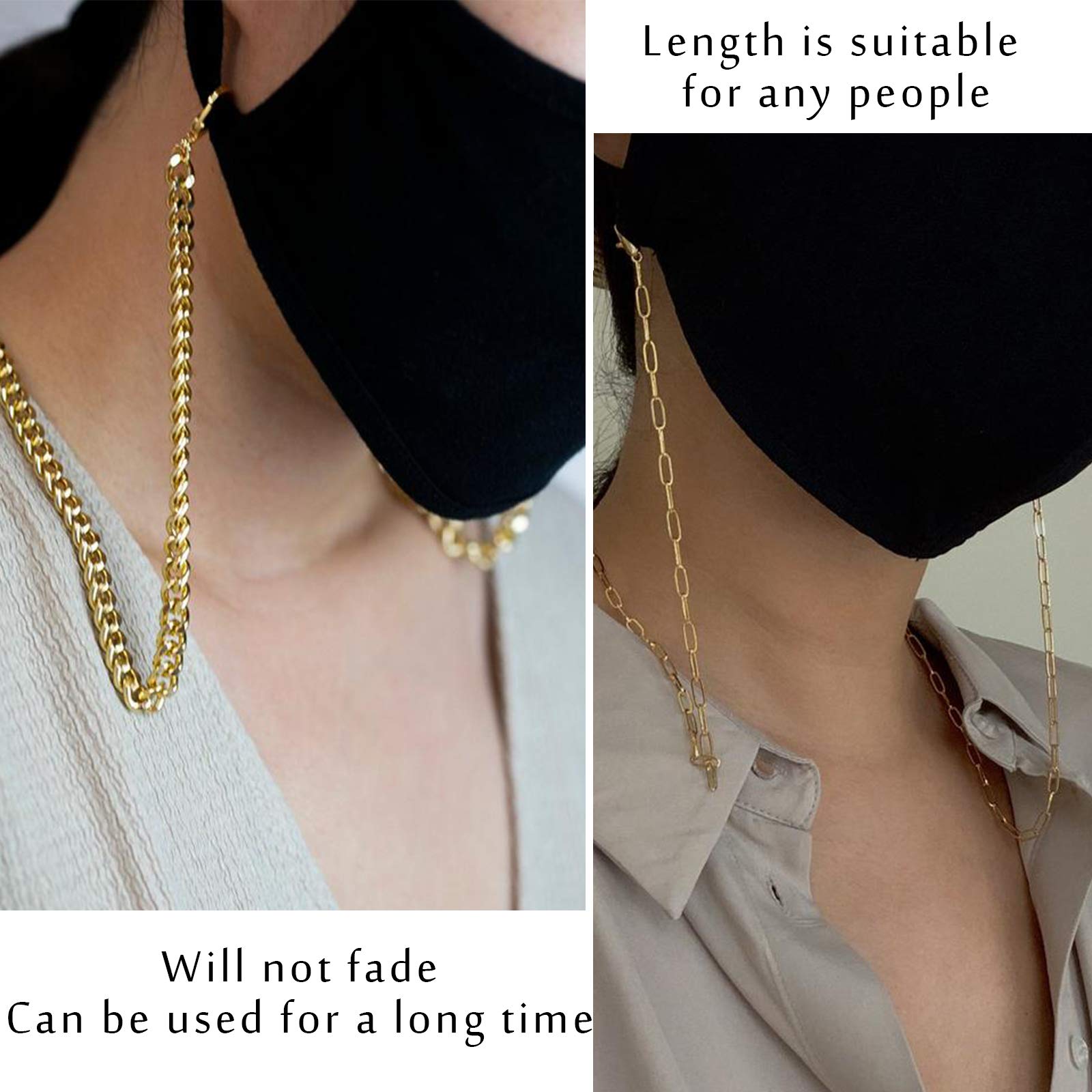 17 MILE 6 PCS Glasses/Eyeglass Chain for Women Gold/Silver