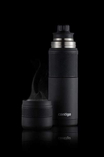 Contigo Thermal Bottle Thermalock Travel Mug, Stainless Steel Thermal Mug, Vacuum Flask, Leakproof, Coffee Mug with BPA Easy-Clean Lid, Matte Black, 740 ml