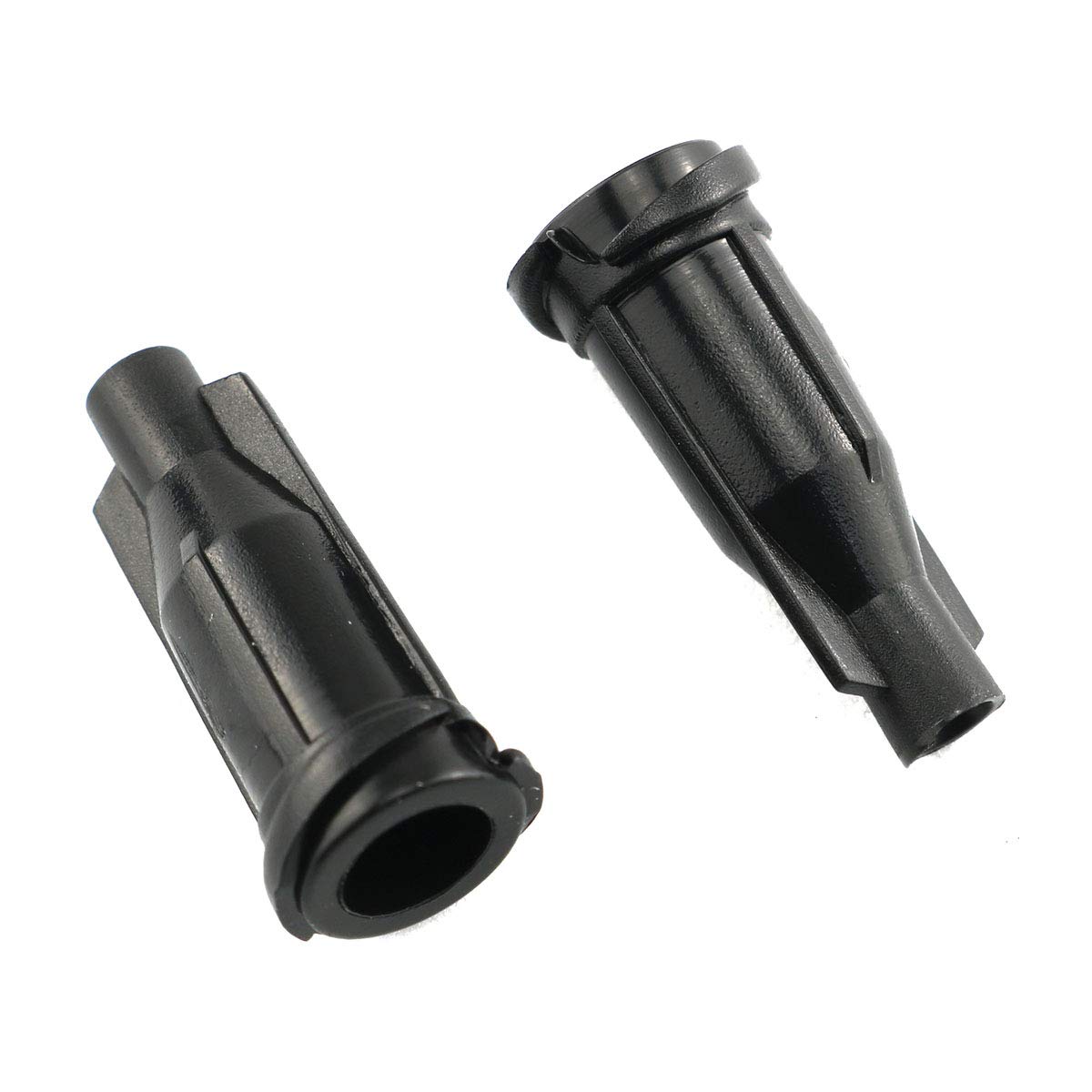 E-outstanding 200-Pack 17mm Industrial Dispensing Needle Tips Cap with Luer Lock for Storing Glue and Adhesives, Black