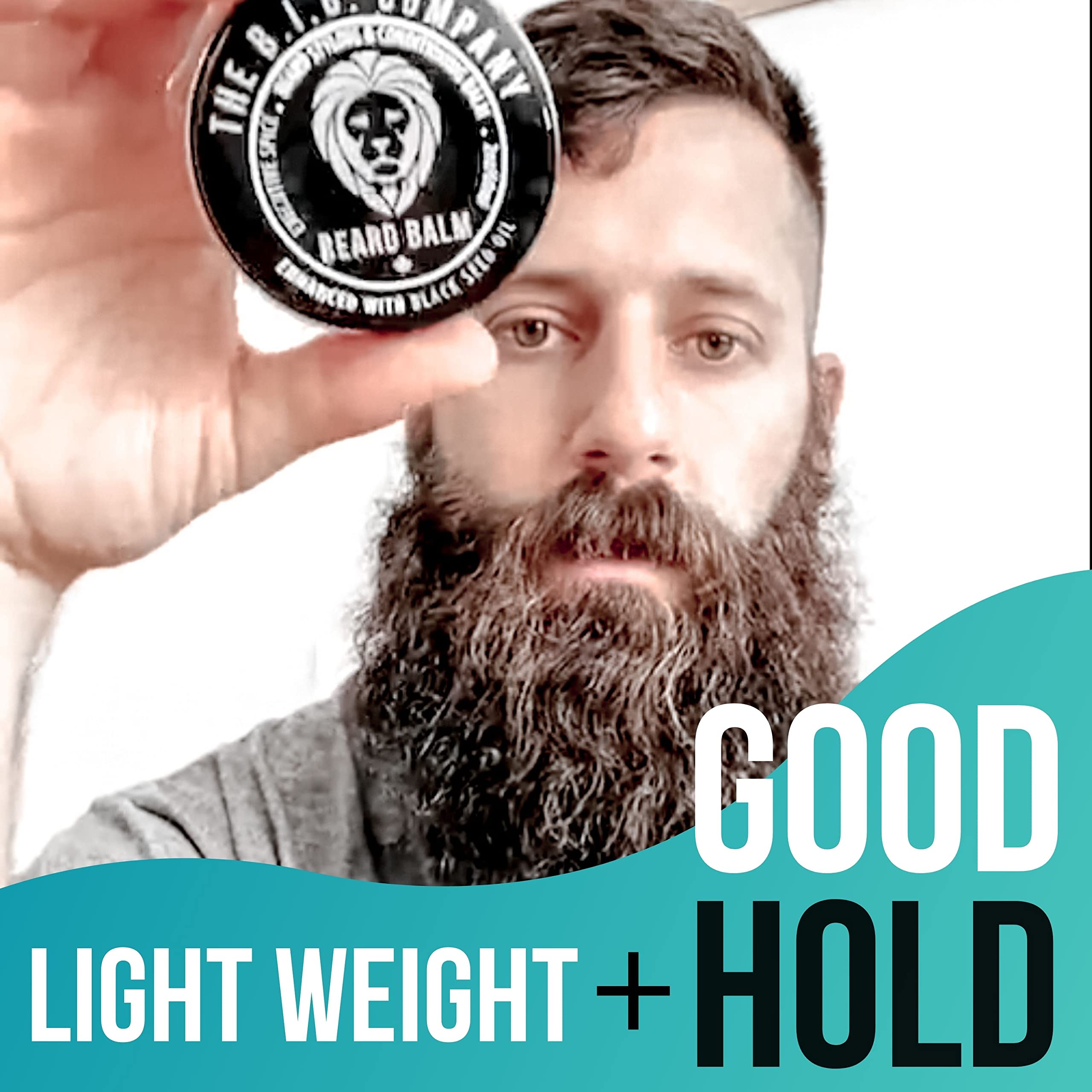 B.I.G. Company Beard Balm for Men - Light Weight Beard Wax with Good Hold, Styling, Control and Deep Conditioning of Beard Hair - Promotes Natural Beard Growth