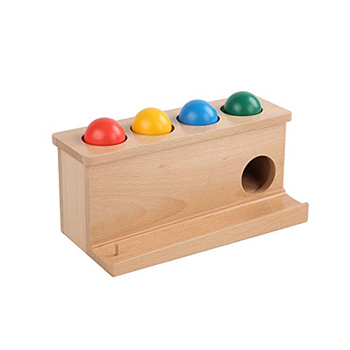 Adena Montessori Baby Push Object Permanence Ball Push Toy for 1 Year Toddler 2 Year Old
