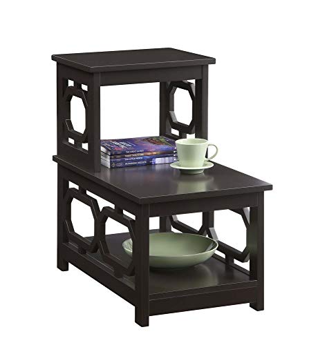 Convenience Concepts Omega 2 Step Chairside End Table, Espresso