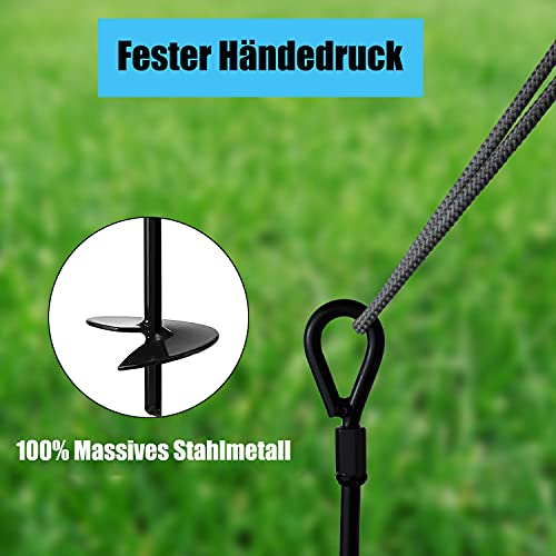Jayzod Earth Ground Anchor 15 Inch Heavy Duty Earth Anchors Shelters, Canopies,Tents,Swing Sets,Trampoline,4 Pack,Adapter not Included