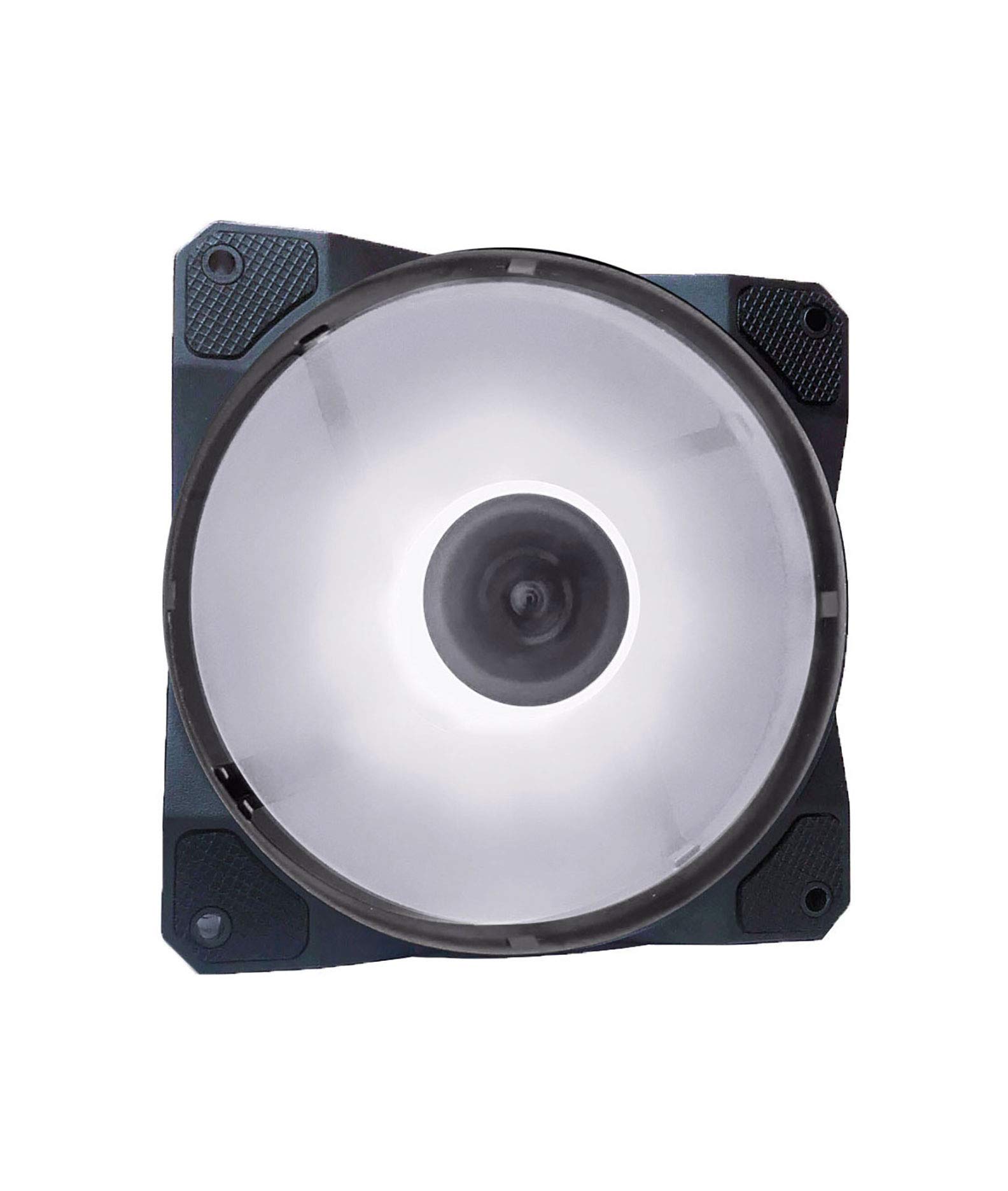 Apevia CO512L-WH Cosmos 120mm White LED Ultra Silent Case Fan w/ 16 LEDs & Anti-Vibration Rubber Pads (5 Pk)
