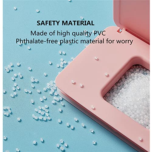 Wipes Dispenser Holder,Tissue Storage Box Case Wet Baby Wipes Case Baby Wipe Holder with Lid for Home Office Desk, Dorm, Kitchen, Washroom, Vanity (White+Pink)