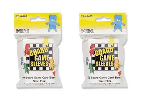 Arcane Tinmen Mini Board Game Card Sleeves – 41mm x 63mm – Bundle of 2 – 200 Sleeves Total
