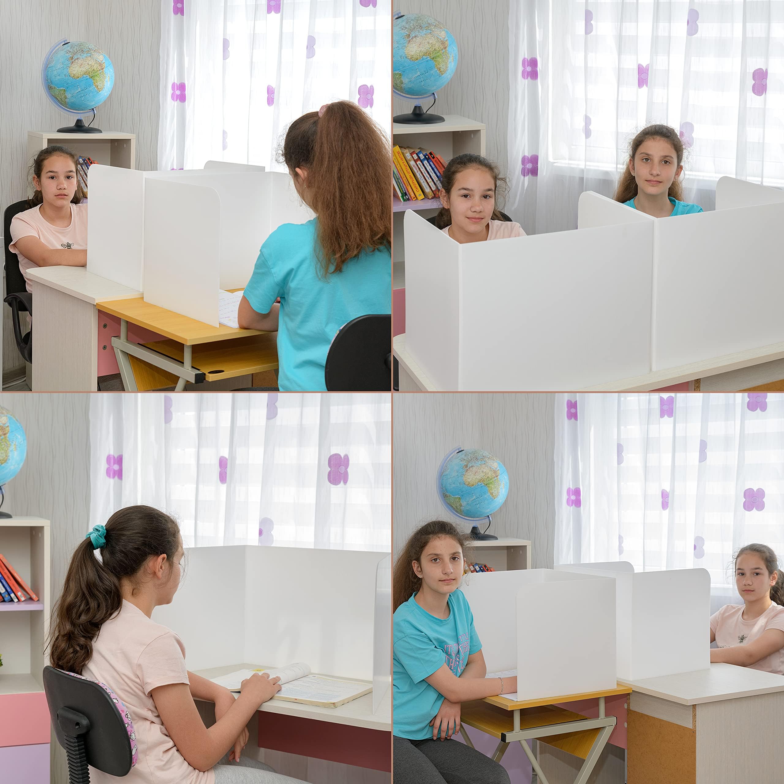 20-Pack Plastic Privacy Folders for Students, Classroom Must Haves, Desk Dividers for Students and Privacy Shields for Student Desks, Teacher Supplies for Classroom, School Supplies 45.35" x 13.5"