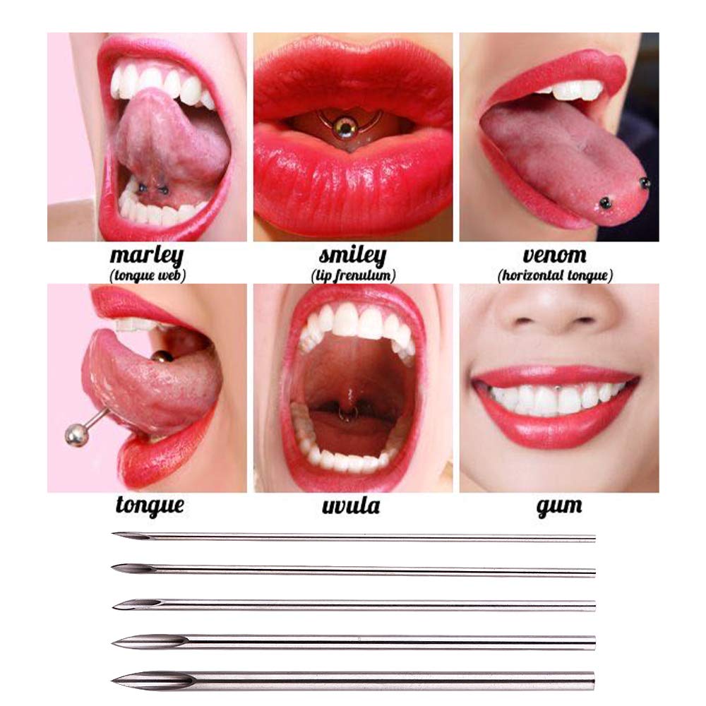 Ear Nose Piercing Needles - 50pcs Mix body piercing needles 12g.14g.16g.18g.20g Individualized Package for Piercing Needle Supplies Piercing Kit