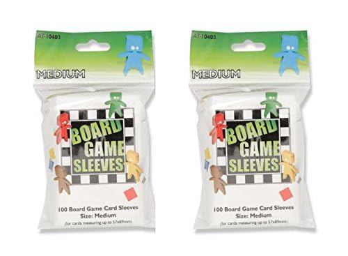 Arcane Tinmen Medium Board Game Card Sleeves – 57mm x 89mm – Bundle of 2 – 200 Sleeves Total