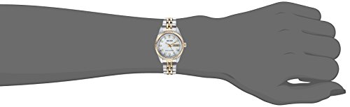 Armitron Women's 75/2475MOP Genuine Crystal Accented Two-Tone Bracelet Watch