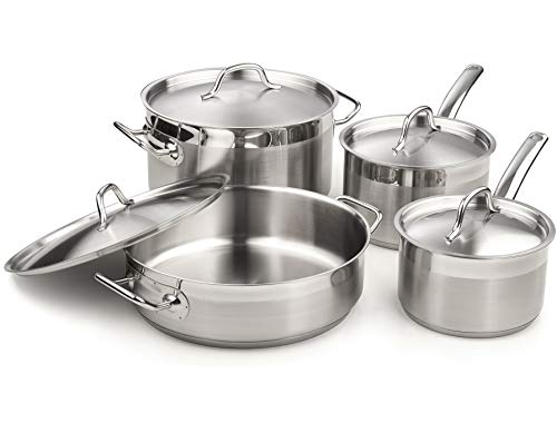 Cooks Standard Professional Stainless Steel Cookware Set 8PC, 8 PC, Silver