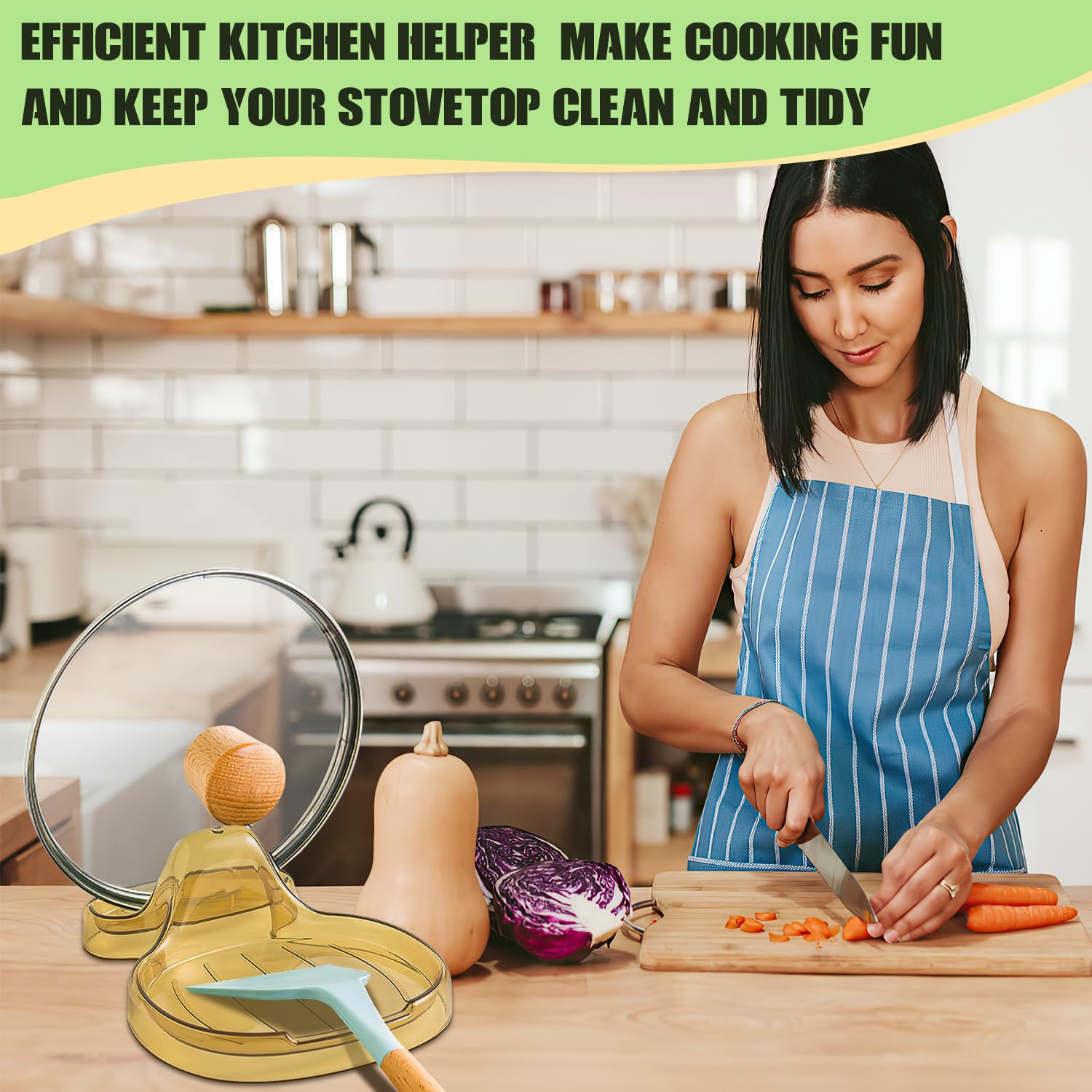 2Pcs Multifunction Kitchen Spatula Rack, Versatile Pot Lid Ladle Holder, Food Grade Plastic Spoon Holder for Multiple Utensils, Kitchen Spoon Rest/Spoon Holder for Stove Top to Prevent Water Drip