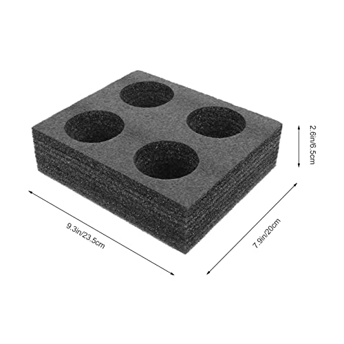 2pcs 4 Hole Cup Holder Glass Cup Holder 4 Cup Holder Tray Decorative Tray Foam Coffee Carrier Foldable Cup Carrier Takeout Cup Trays Travel Pearl Cotton Hollow Out Small Counter
