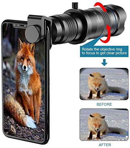 APEXEL High Power 28x HD Phone Telephoto Lens with Remote Shutter Works with iPhone X/XR Samsung Pixel Android Any Smartphones