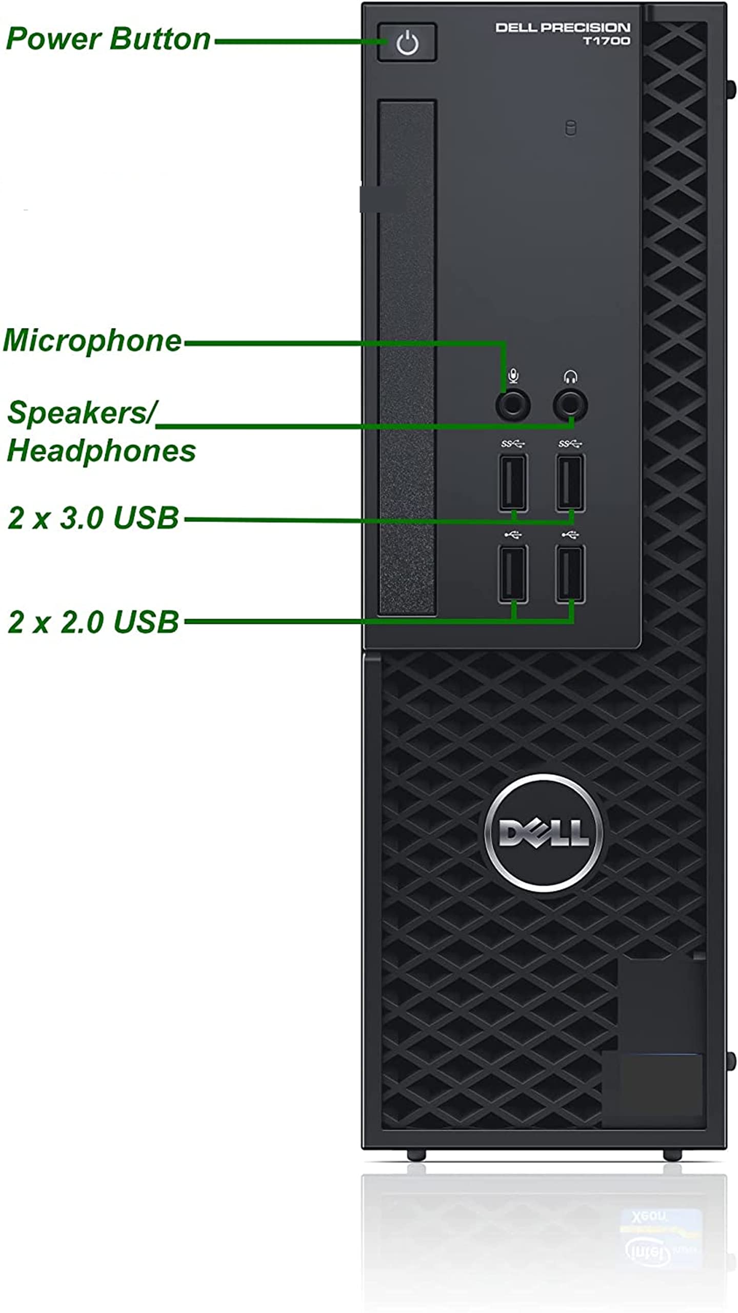 Dell Precision T1700 Small Form Factor Computer Desktop PC, Intel Core i7, 16GB Ram, 256GB SSD, 2TB Hard Drive, WiFi & Bluetooth, HDMI, NVIDIA GeForce GT 1030 2GB DDR5, Windows 10 (Renewed)