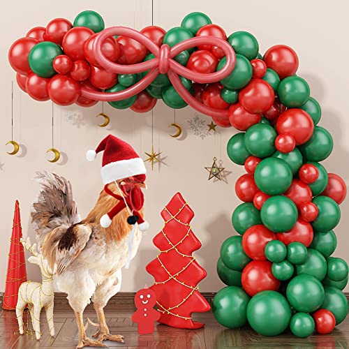 24 PCS Christmas Pet Chicken Hat with Adjustable Chin Strap,Mini Red Santa Hat and Scarf Pet Rabbit Hats with Scarf for Hamster Guinea Pig Chinchilla Hedgehog Lizard Bearded Dragon Xmas.