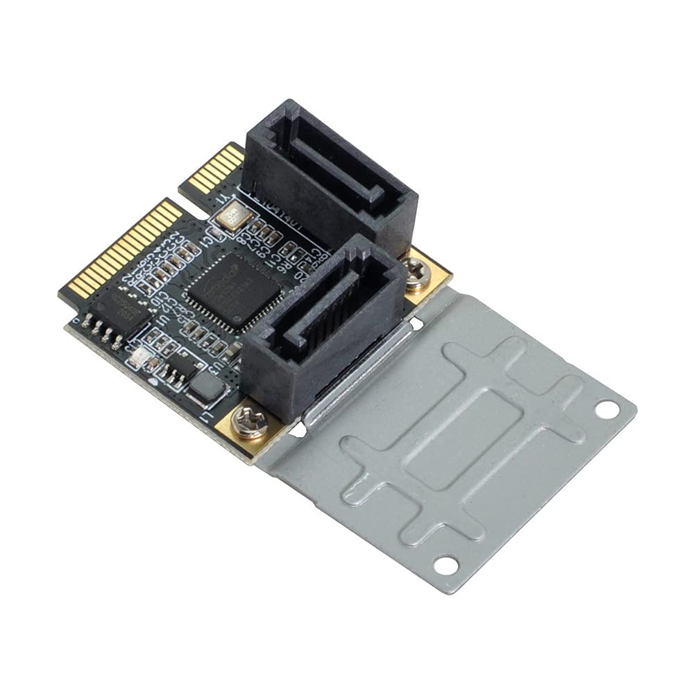 xiwai Mini PCI-E PCI Express to SATA 3.0 Dual Ports Adapter Converter Hard Drive Extension Card