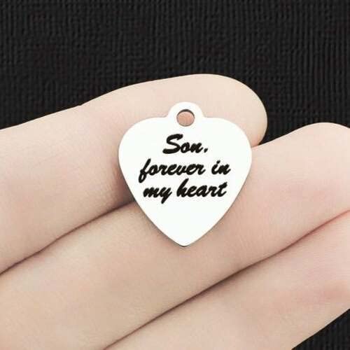 2 of Silver nwLG Son Stainless Steel Charms - Forever in My Heart