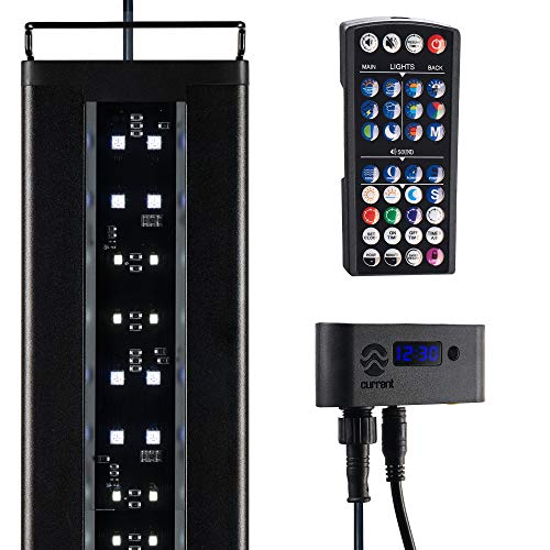 CURRENT USA Satellite Freshwater LED Plus Full Spectrum RGB+W Light for Aquariums 72'' with Wireless 24 Hour Remote Control