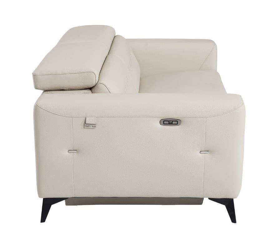 Blackjack Furniture Siena Power Reclining Sofa with USB Ports to Charge Devices, Adjustable Multi-Position Headrests, Wall Hugger Design, 82.6" W, Beige