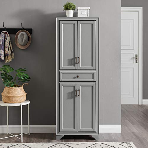 Crosley Furniture Tara Pantry, Distressed Gray