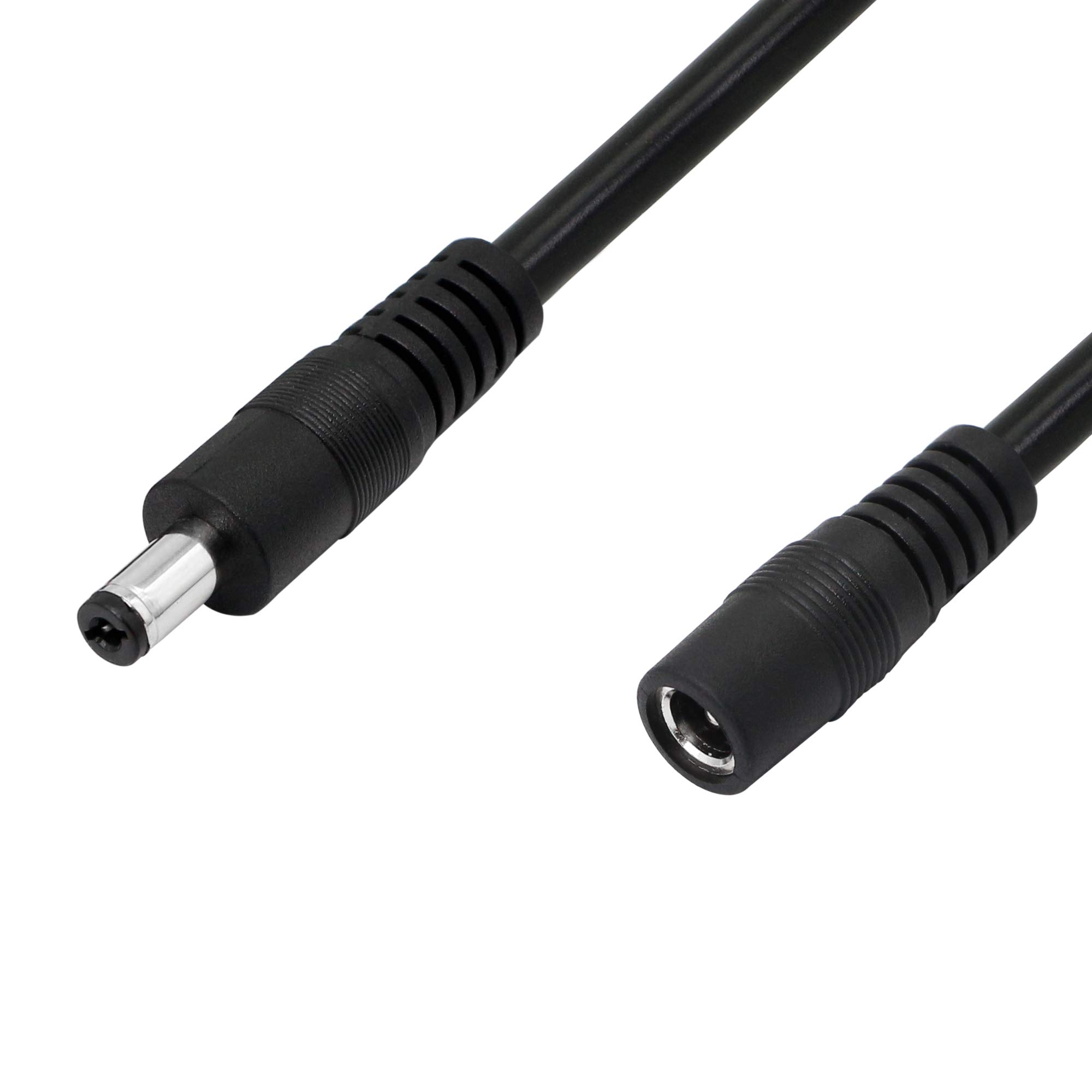 GINTOOYUN DC Power Extension Cable,DC 5.5mm x 2.1mm Male to Female Power Adapter Cable,3FT 18AWG Heavy Duty Cord for 12V CCTV Wireless IP Camera,LED,Car,More.-2PCS