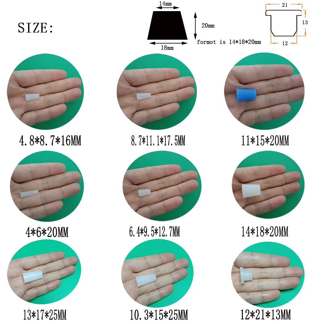18 PCS(9PCS Sizes)Belly Button Plug ,Soft Tummy Tuck Belly Button Trainer Belly Button Shaper Silicone Plug, white