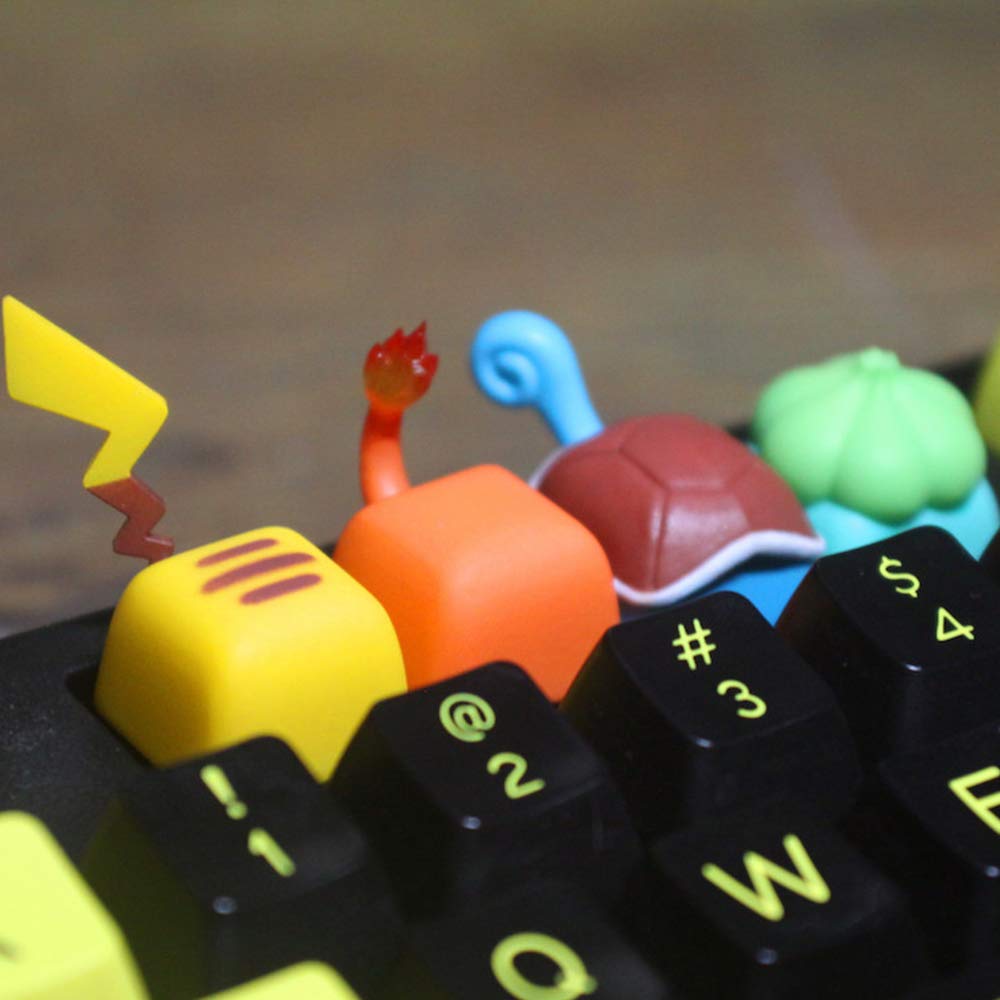 HFSECURITY Little Fire Dragon Frog Seed Design Resin Keycaps for Cherry Mx Switch Mechanical Gaming Keyboard Use SA R1 (LittleFireDragon)