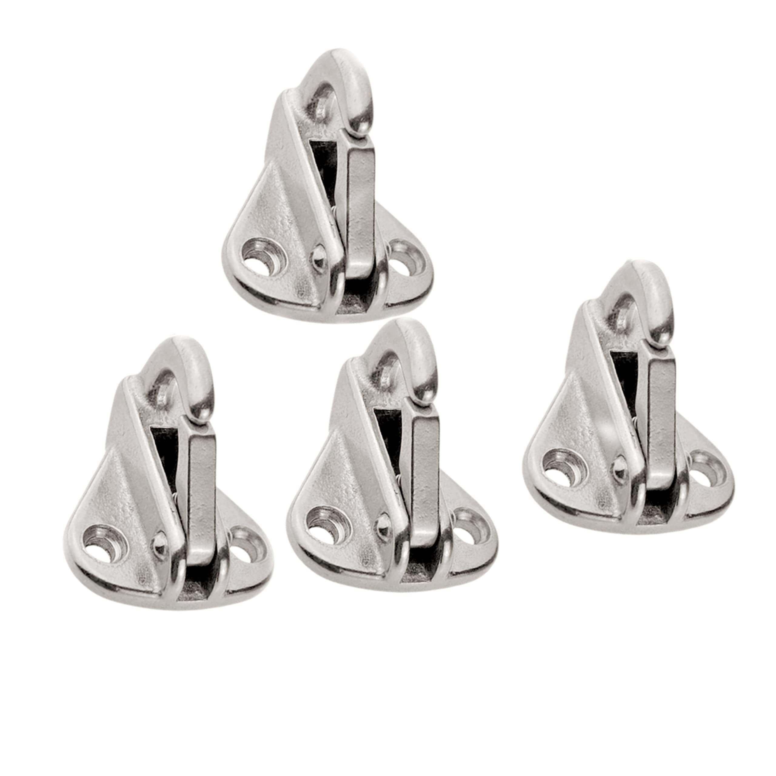 4 PCS Stainless Steel 316 Fending Hooks Fender Spring Hook Snap Attach Rope Boat Sail Tug Ship Marine Hardware Boats Accessories (4)