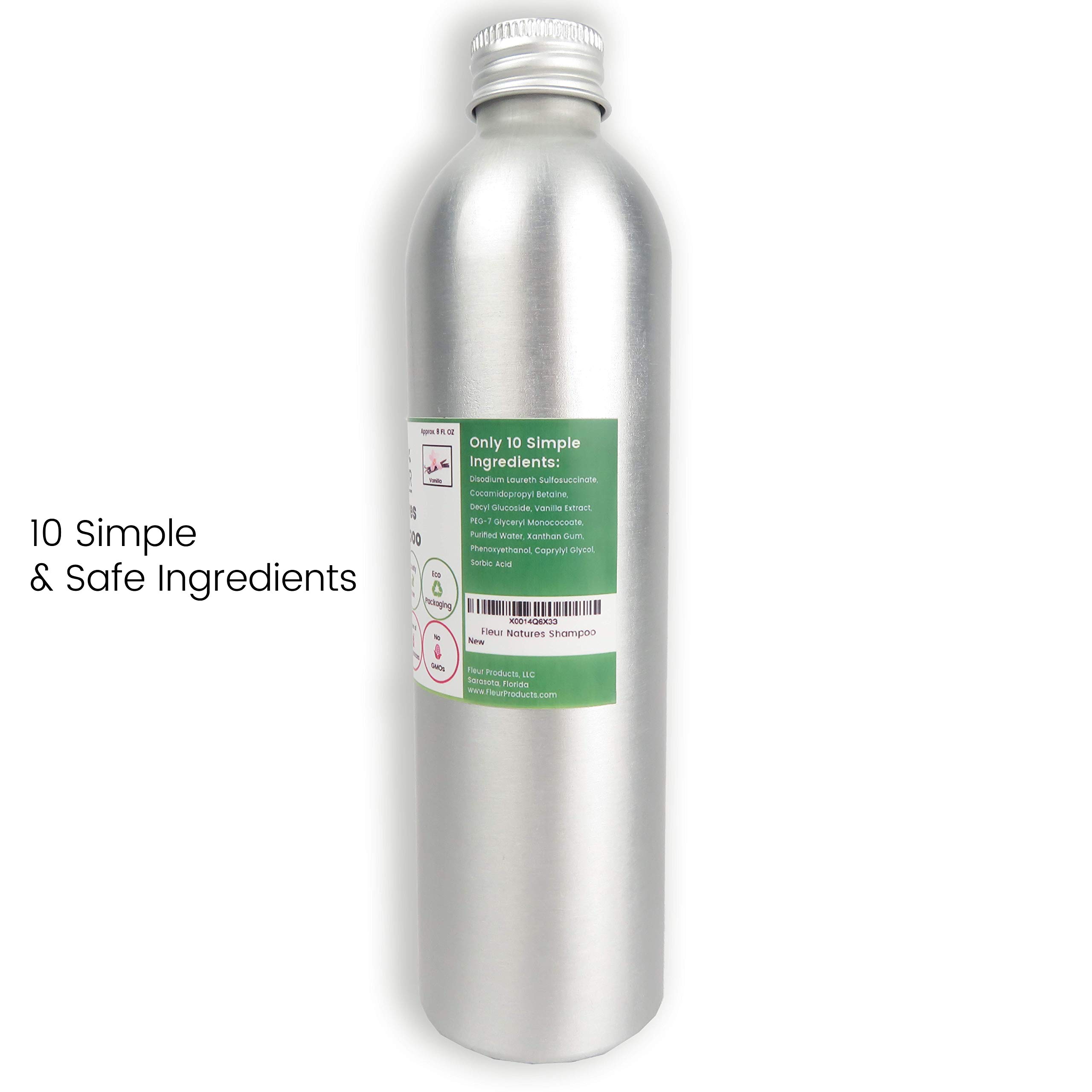 All Natural Eco Friendly Shampoo for Men, Women, & Kids - Sulfate Free, Vegan Friendly, Daily Shampoo - 8.0 oz