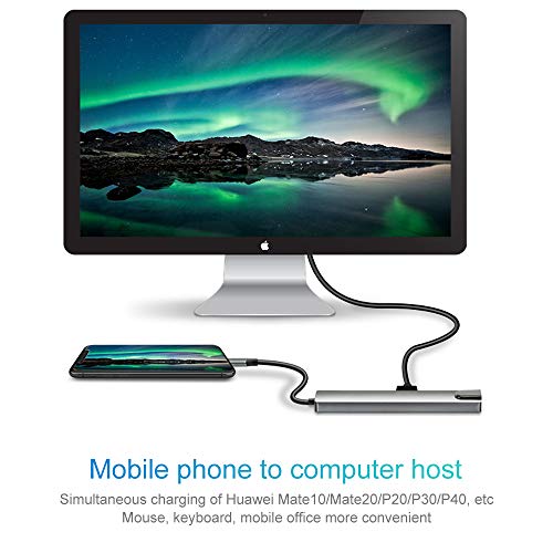 Baile USB C Hub Type c Hub Adapter, 8 in 1 with Ethernet, 4K HDMI,USB 3.02, 87W PD, USB-C Data Port and SD/TF Docking Station Compatible with MacBook and Other USB-C Laptops