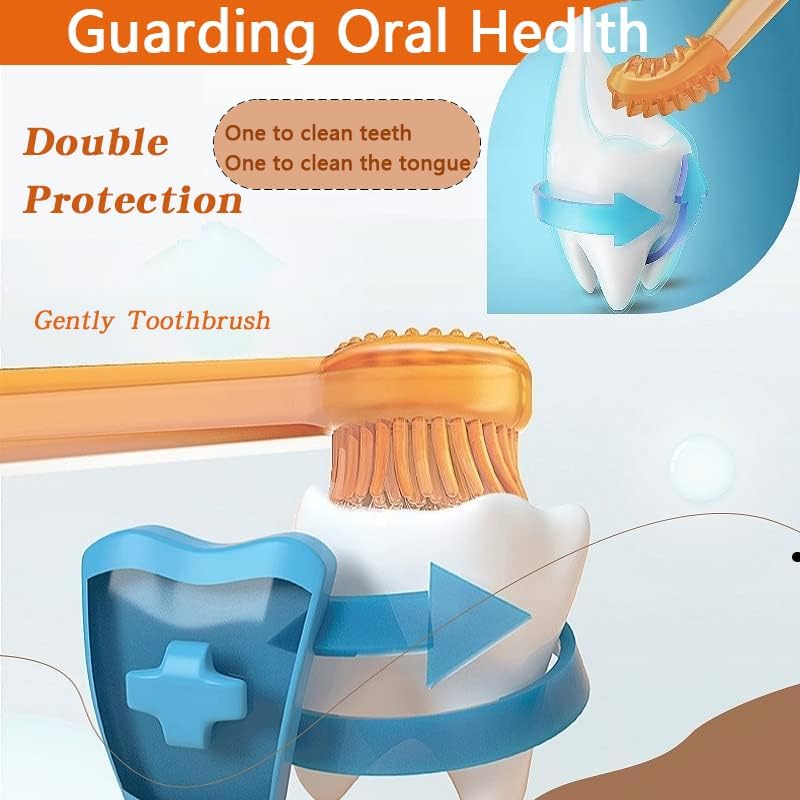 2Pcs Small Dog & Cat Toothbrush Kit with Storage Box, Soft Silicone Cat Dog Tooth Brushing Kit, Tongue Cleaner for Pet Tooth Brushing | Easy to Handle | Deep Clean for Toothbrush for Dogs Small Breed