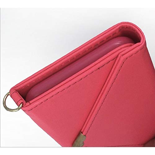 Glow Co, Ltd. 405-1-03 iPhone 12 with Strap, Multi-Functional Storage, Notebook Type Case, White, Tempered Glass & Stylus Pen Included