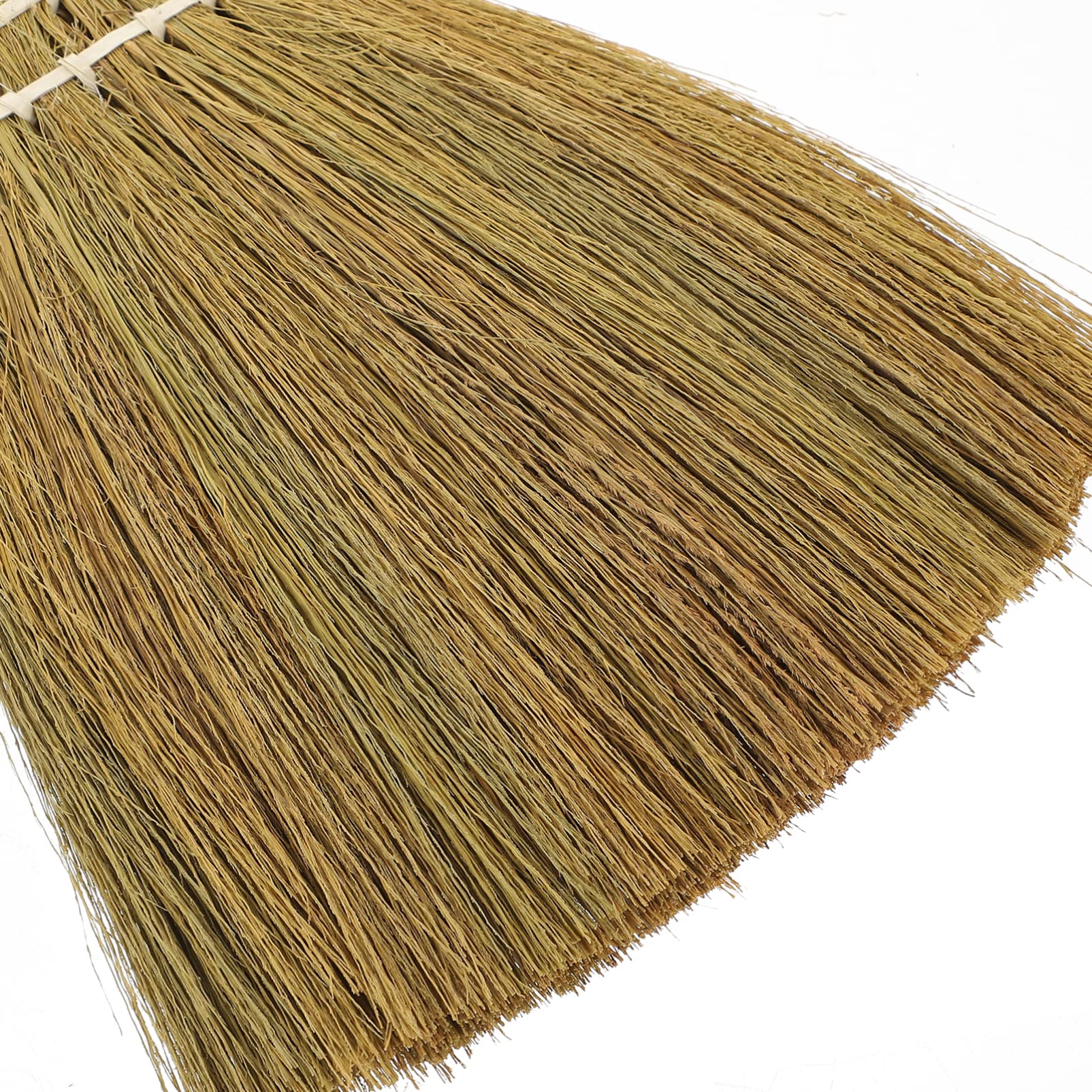 2pcs Small Natural Whisk Broom Sweeping Hand Handle Broom Asian Thai Duster Whisk Broomstick Straw Soft Broom for Cleaning Dustpan Desktop L Hand Broom