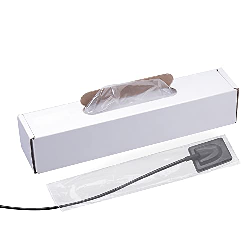 Annhua 500 PCS Dental Protective Cover Disposable for Digital Sensor, Dental Imaging & Sensor Guide Sleeves Films Implant Protective Covers - Plastic Optic & Transparent Sheet